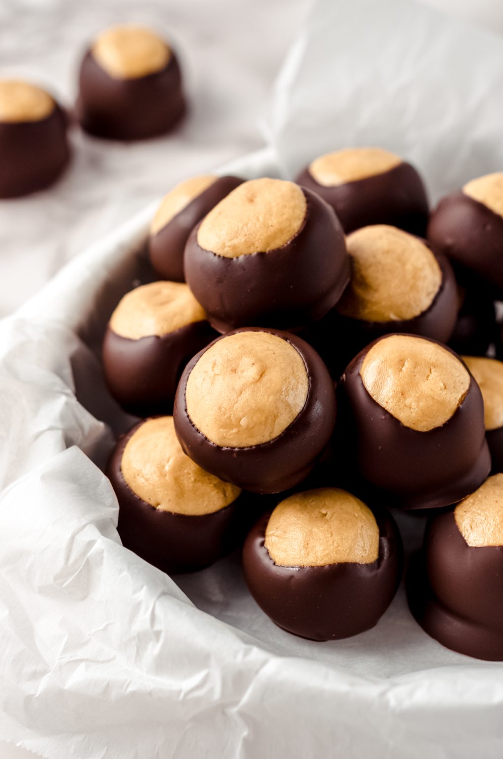 Peanut Butter Buckeyes - Fresh April Flours