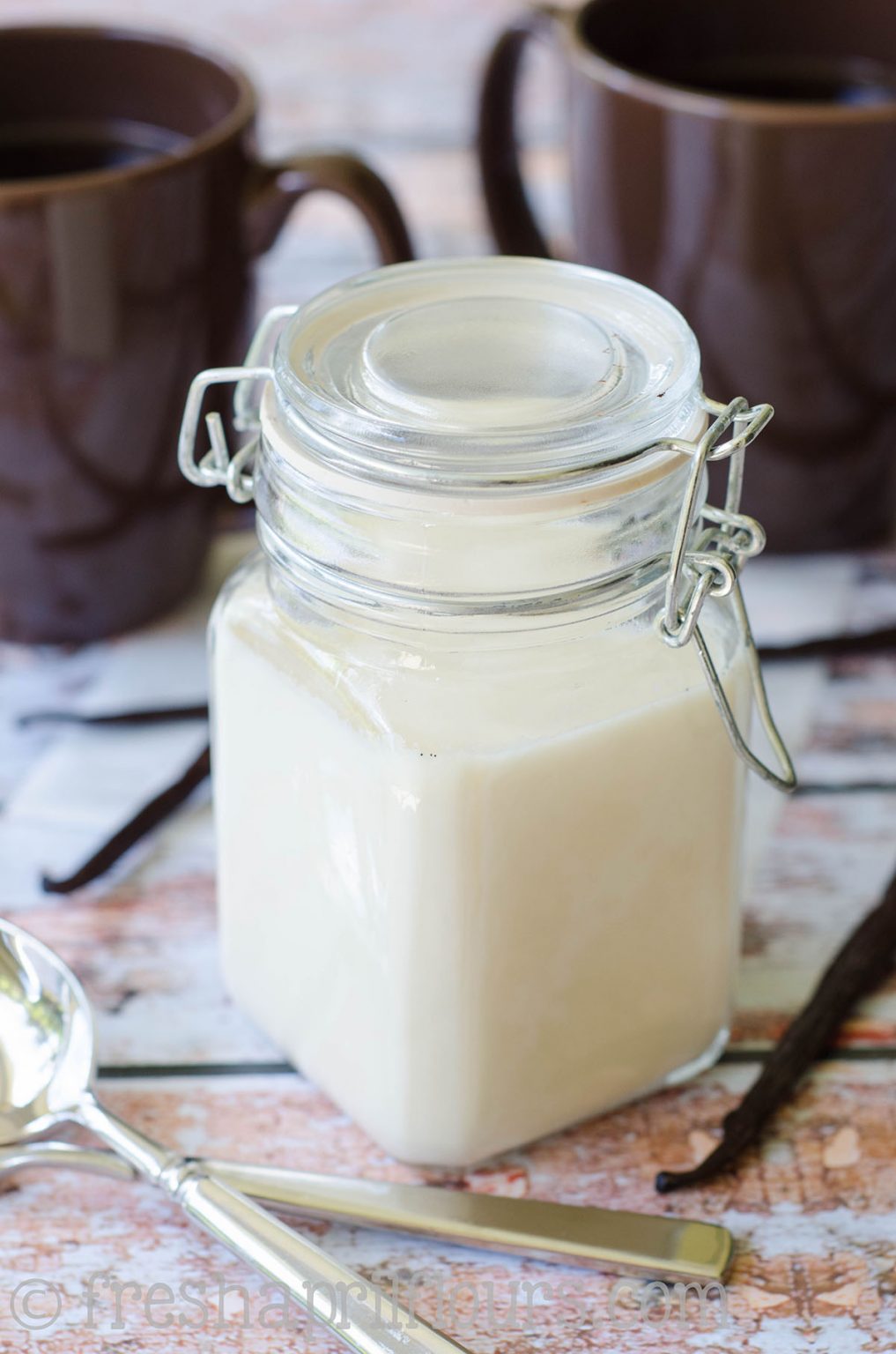 Homemade Peppermint Mocha Coffee Creamer - Fresh April Flours