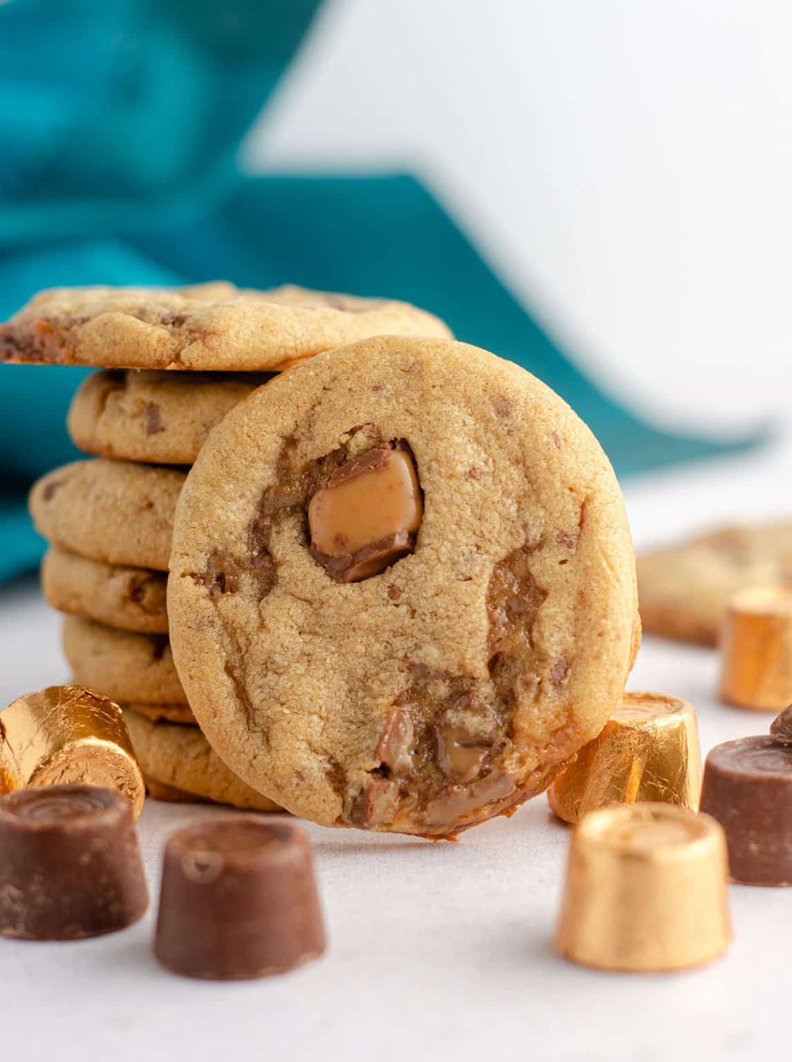 Chocolate Caramel Thumbprint Cookies - Fresh April Flours