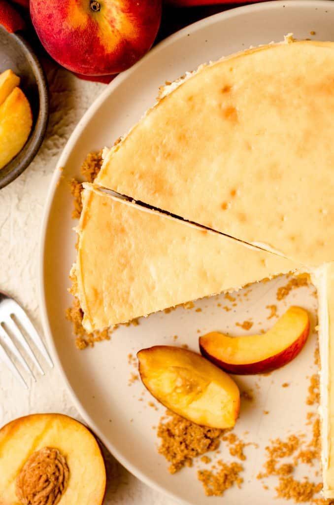 Fresh Peach Cheesecake - Fresh April Flours