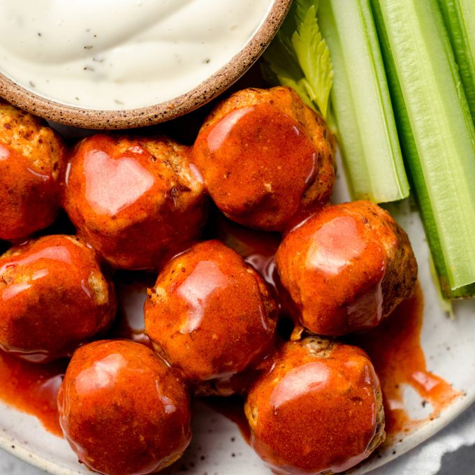 Buffalo Chicken Meatballs - Fresh April Flours
