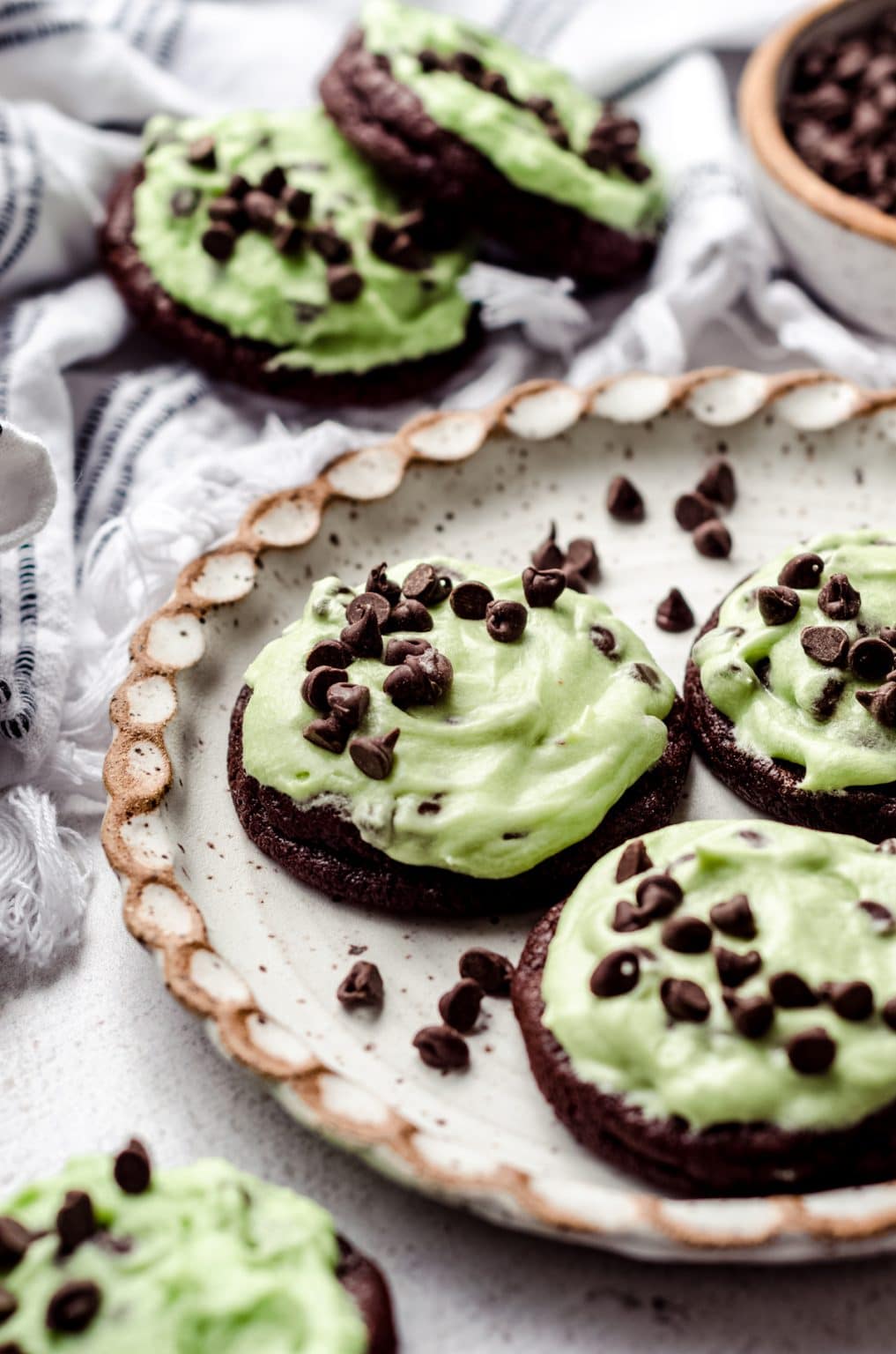 Mint Chocolate Chip Cookies - Fresh April Flours