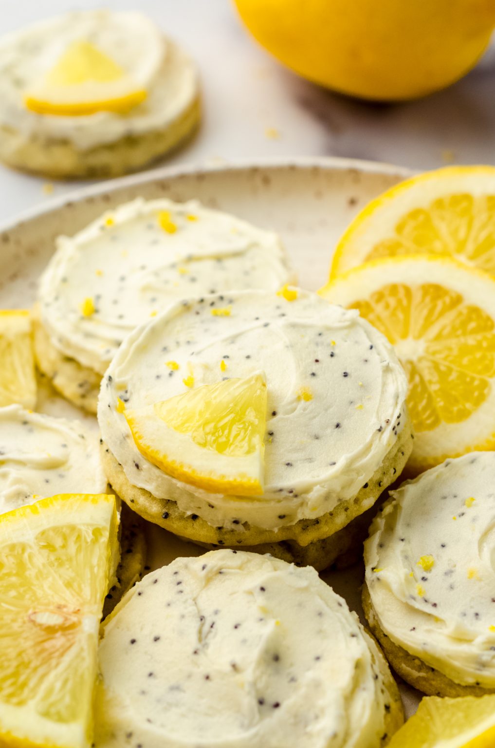 Frosted Lemon Poppy Seed Cookies - Fresh April Flours