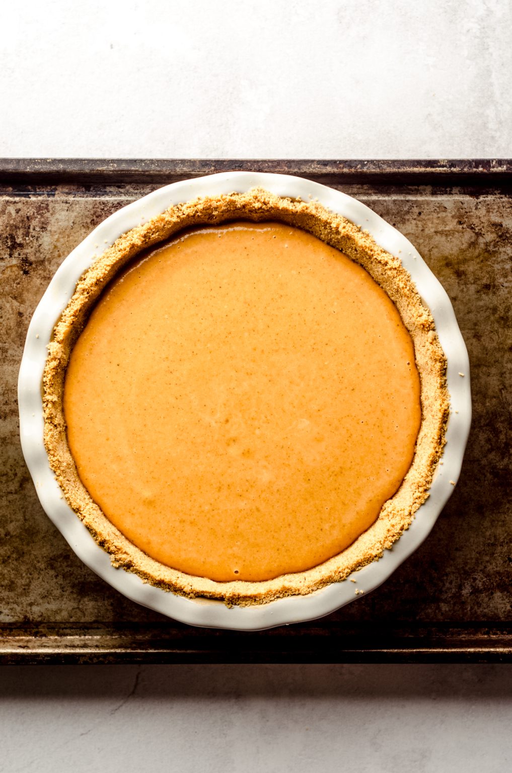 Easy Pumpkin Pie Recipe with Graham Cracker Crust - Fresh April Flours