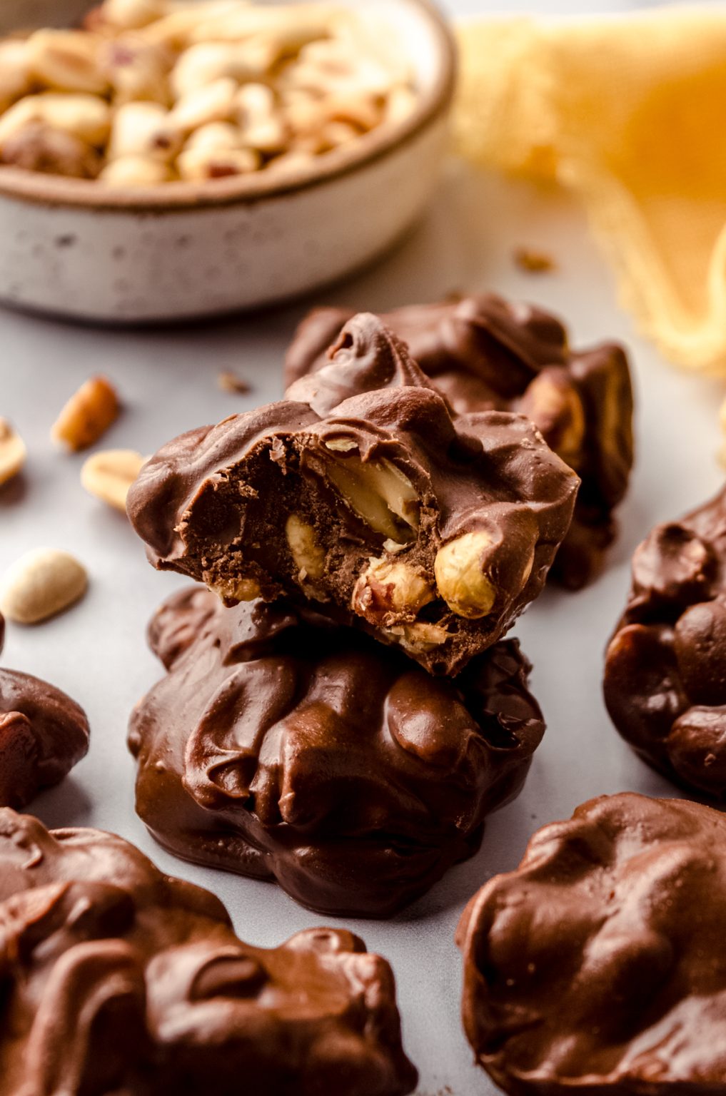 Slow Cooker Chocolate Peanut Clusters Recipe - Fresh April Flours