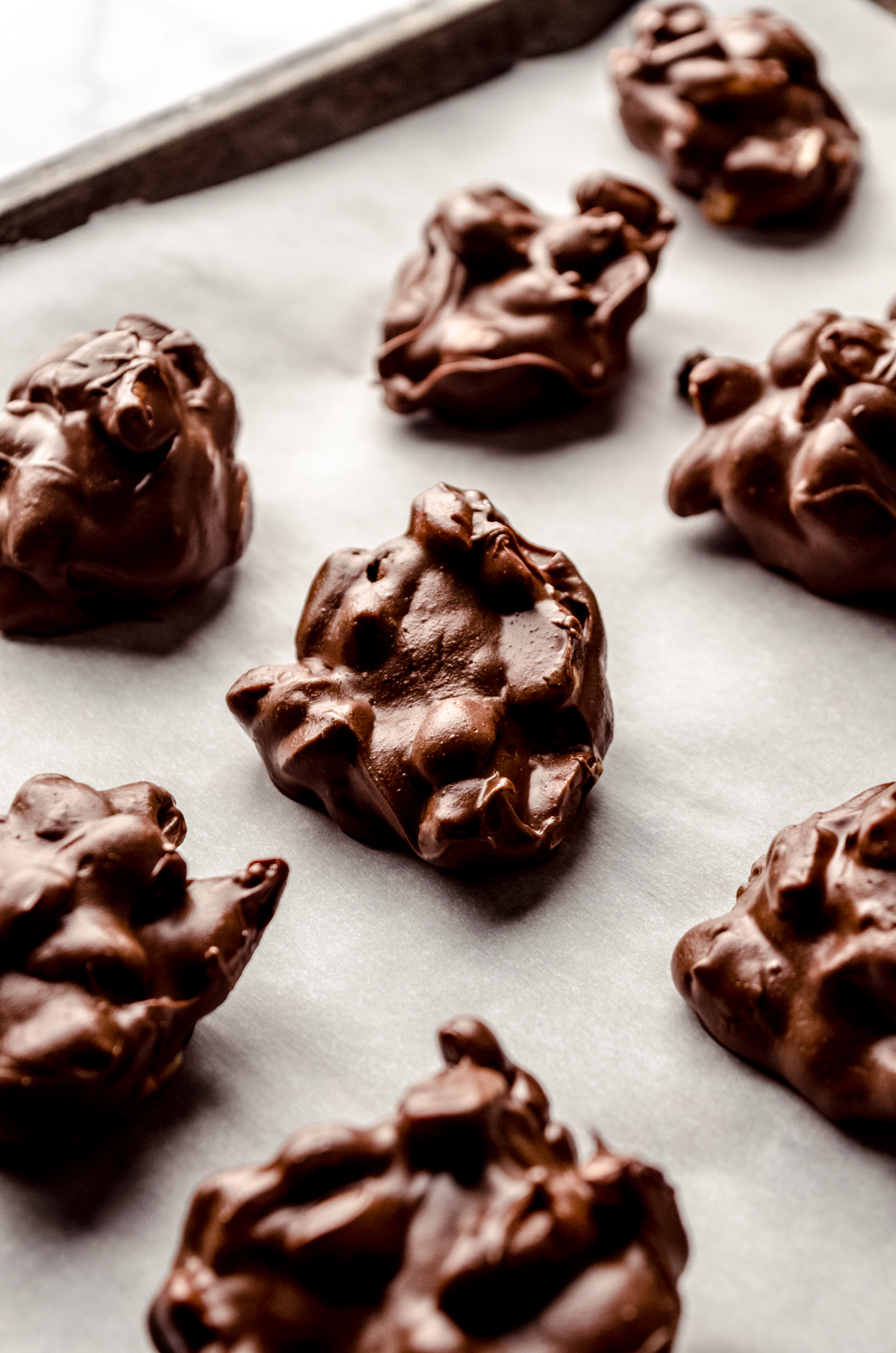 Slow Cooker Chocolate Peanut Clusters Recipe - Fresh April Flours