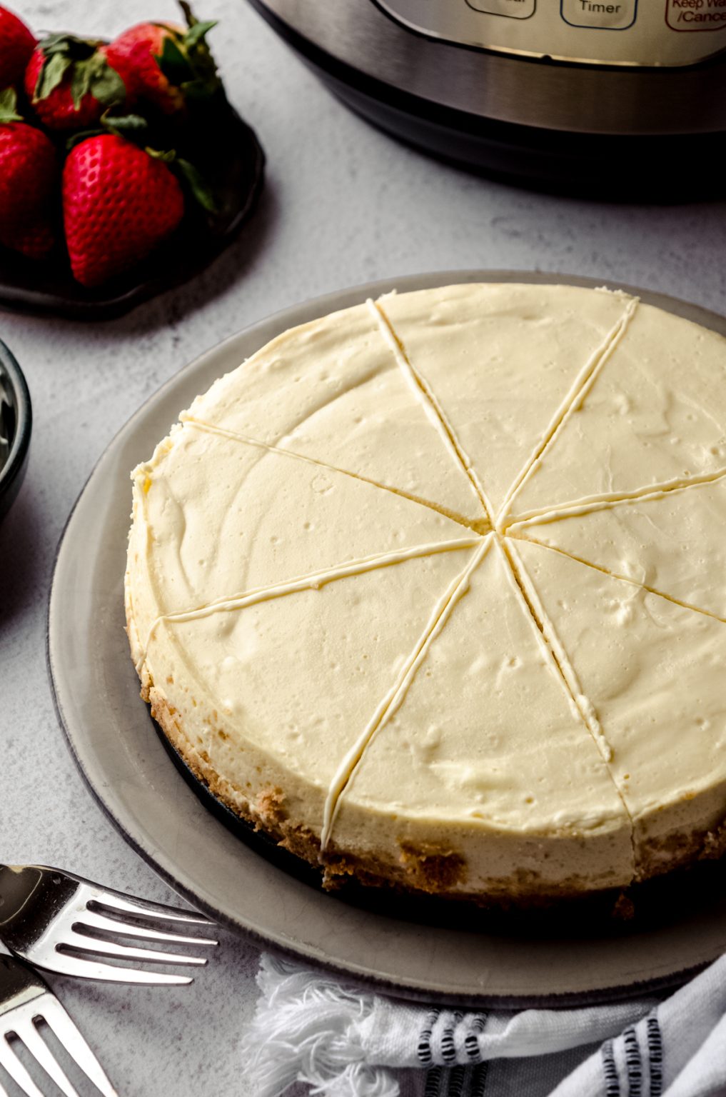 Easy Pressure Cooker Cheesecake (Instant Pot Recipe) - Fresh April Flours
