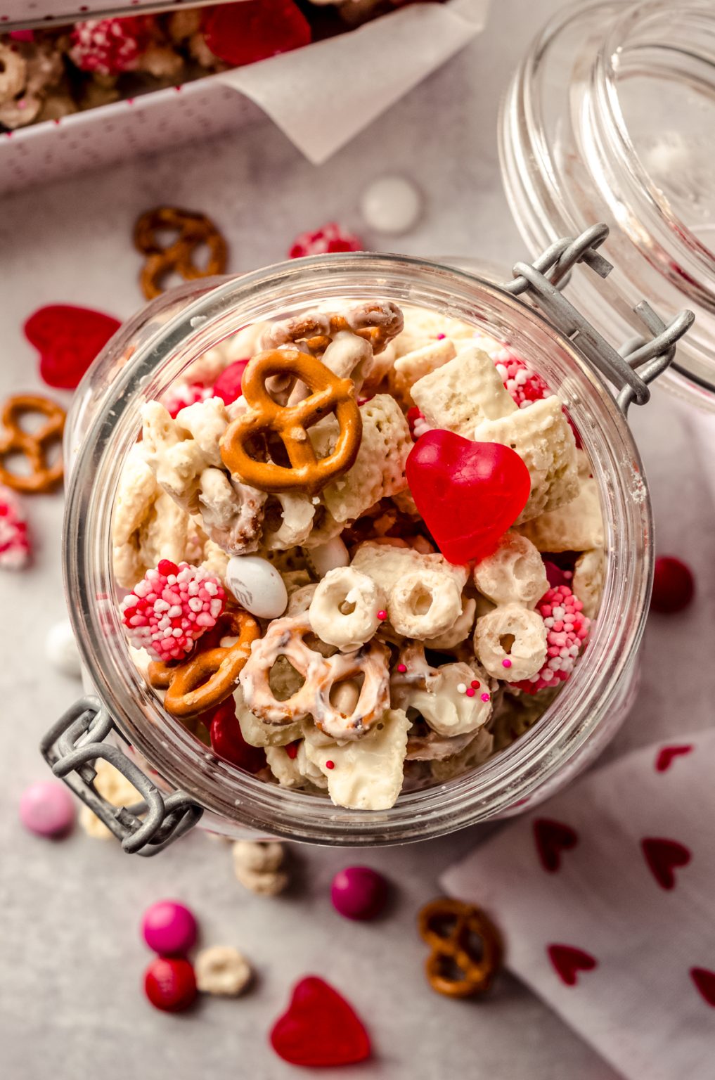Easy Valentine's Day Snack Mix Recipe - Fresh April Flours