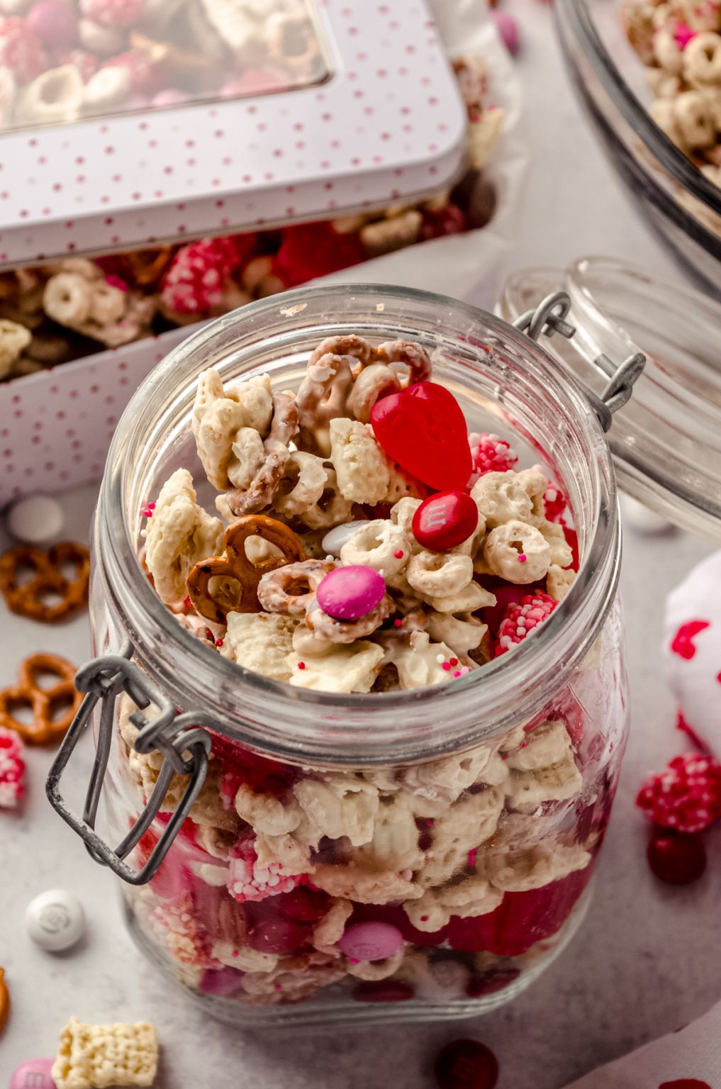 Easy Valentine's Day Snack Mix Recipe - Fresh April Flours