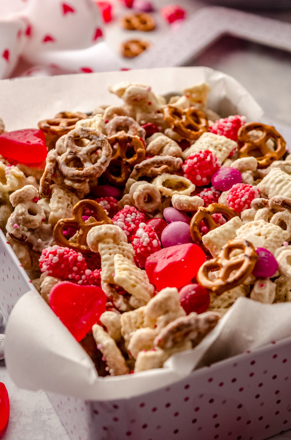 Easy Valentine's Day Snack Mix Recipe - Fresh April Flours