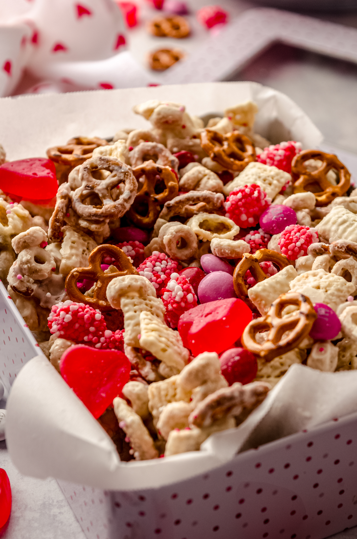 Easy Valentine's Day Snack Mix Recipe - Fresh April Flours