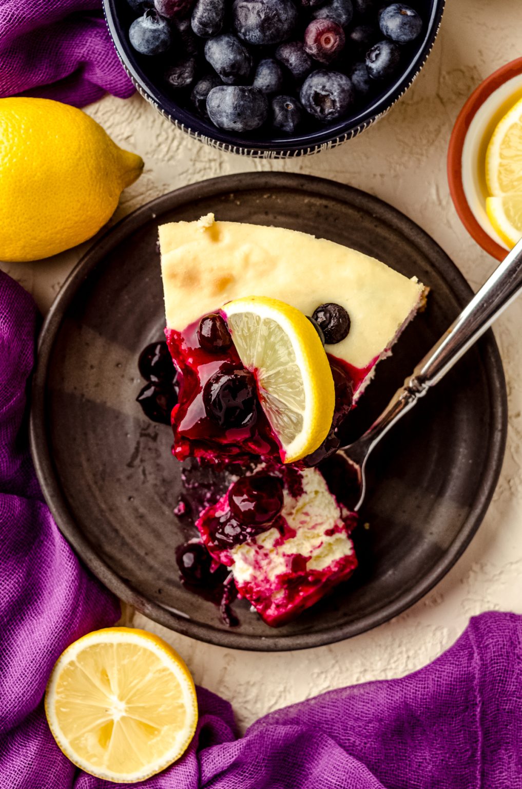 Best Lemon Blueberry Cheesecake - Fresh April Flours
