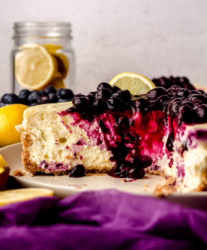 Best Lemon Blueberry Cheesecake - Fresh April Flours