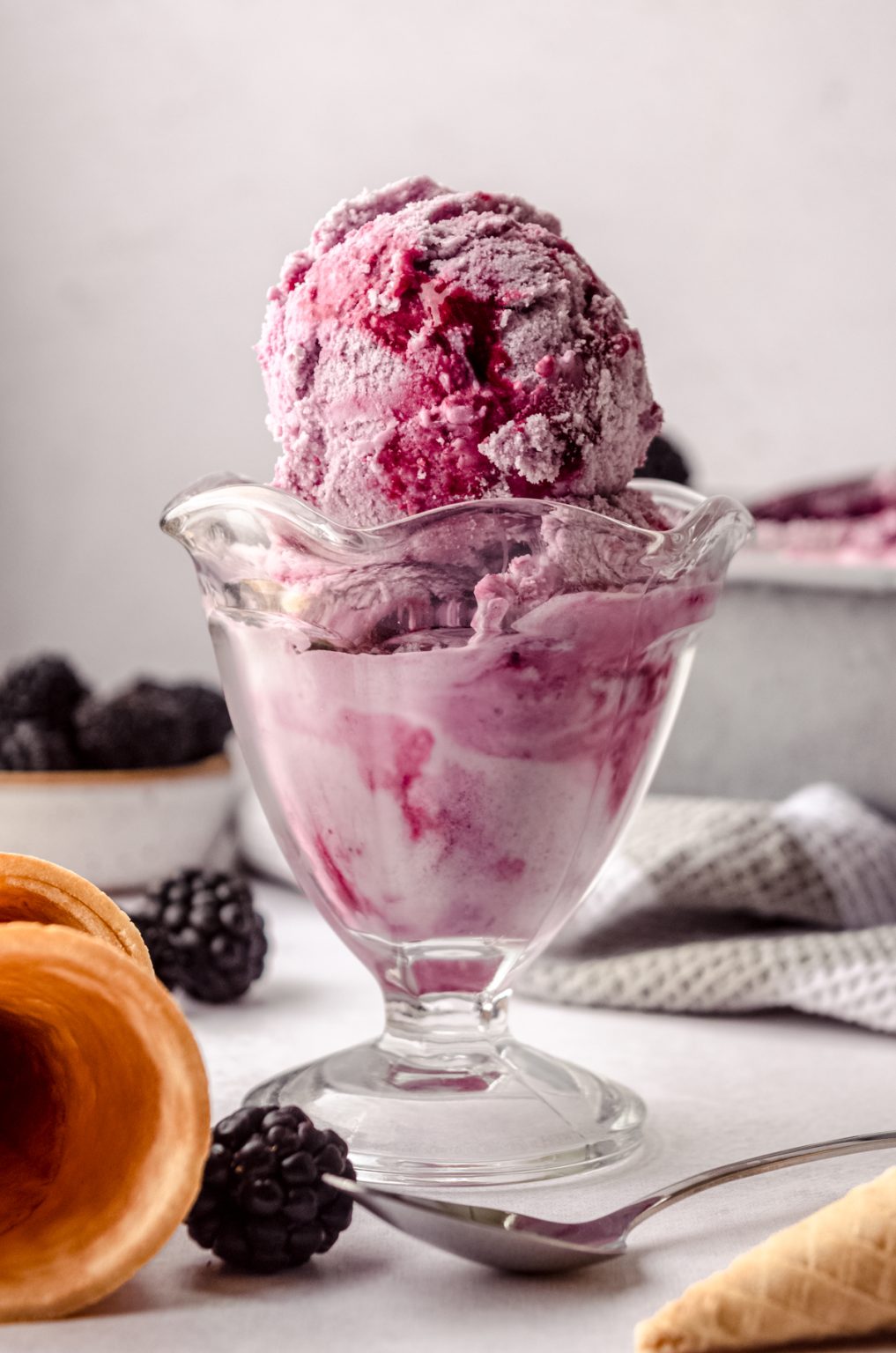 Homemade Fresh Blackberry Ice Cream - Fresh April Flours