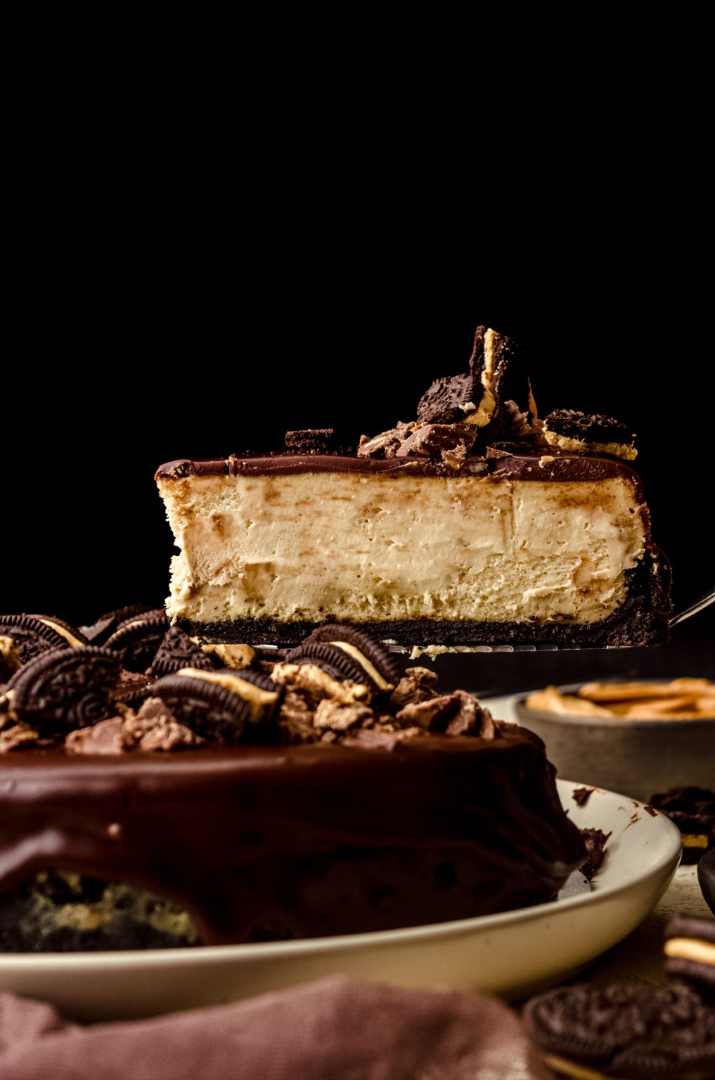 Chocolate Peanut Butter Cheesecake Recipe - Fresh April Flours