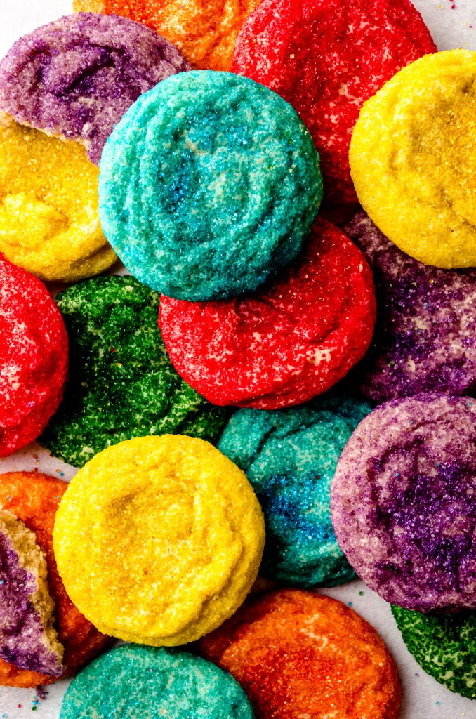 Rainbow Sugar Cookies (No Chill Drop Style) - Fresh April Flours