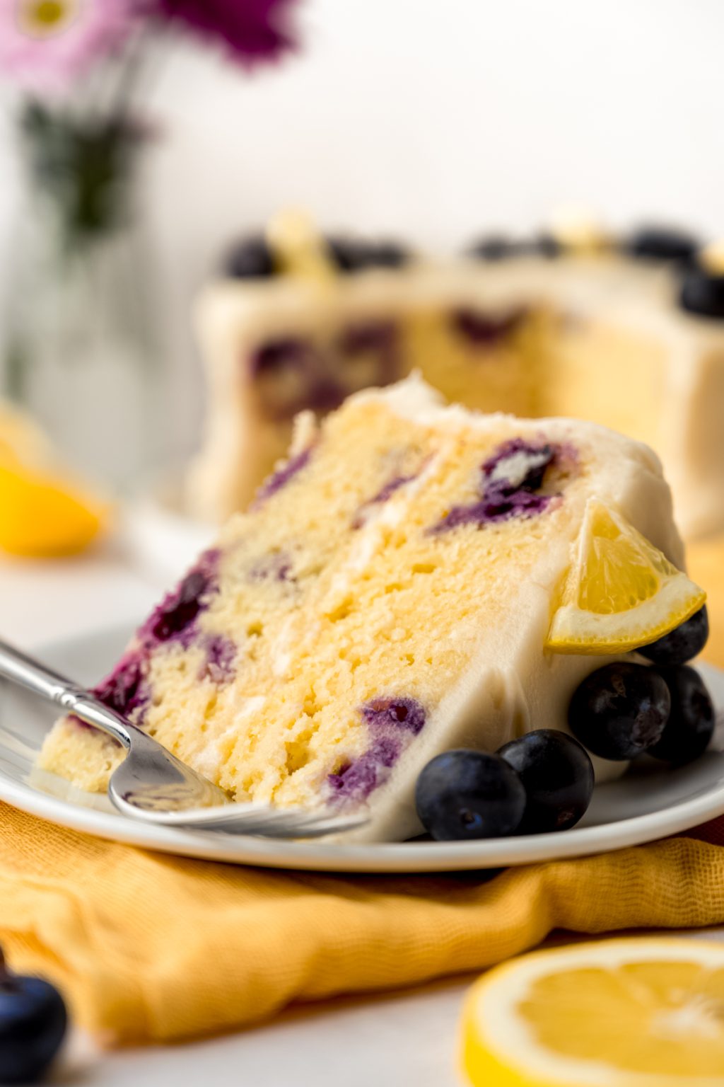 Lemon Blueberry Layer Cake - Fresh April Flours