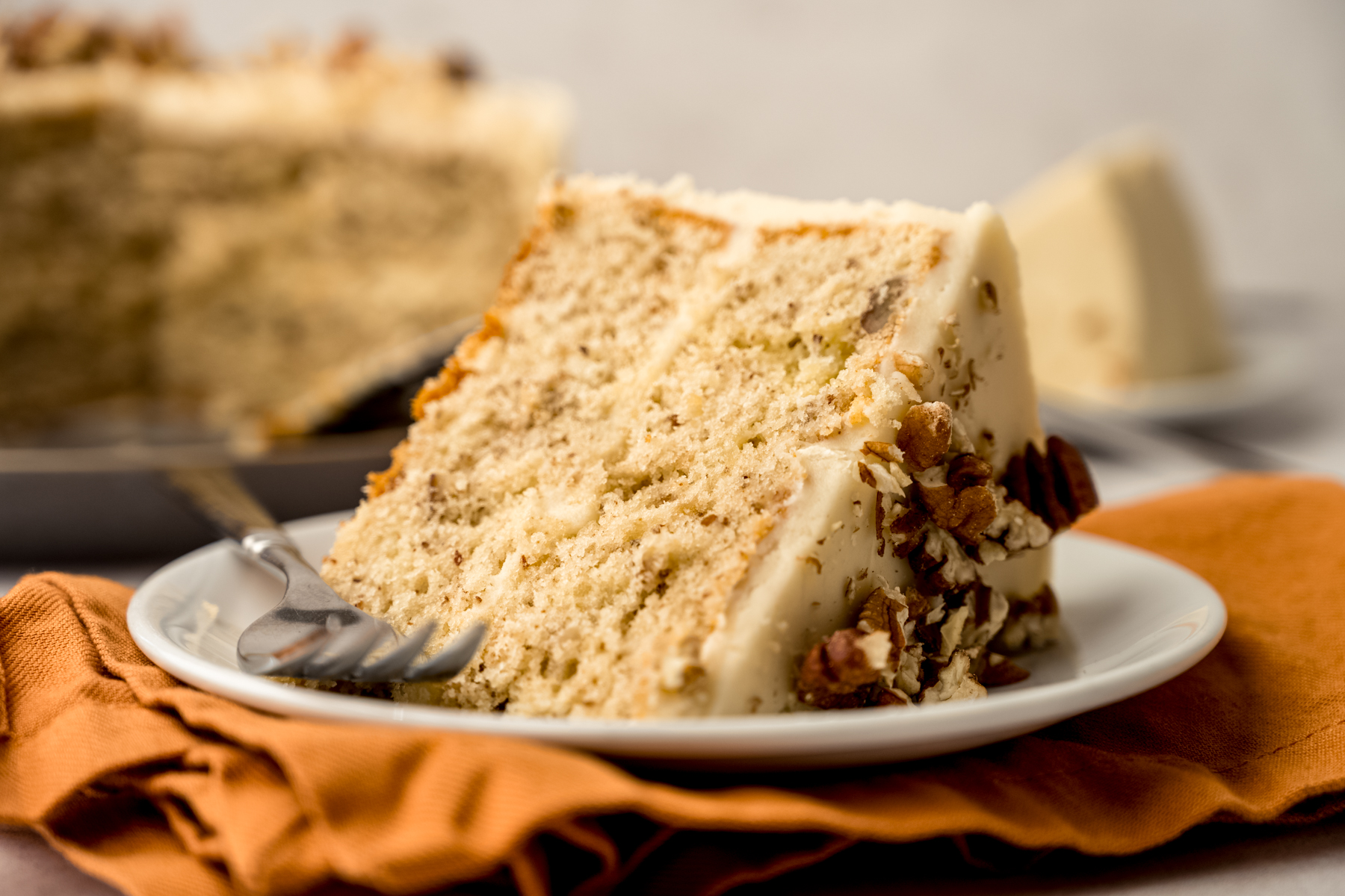 Butter Pecan Cake with Brown Sugar Almond Buttercream - Fresh April Flours